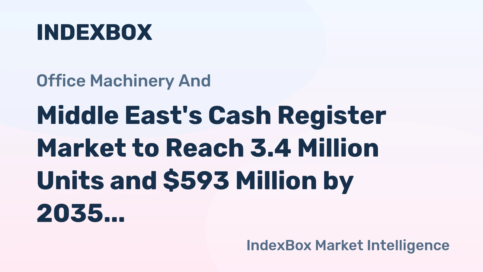 Middle East's Cash Register Market to Reach 3.4 Million Units and $593 Million by 2035