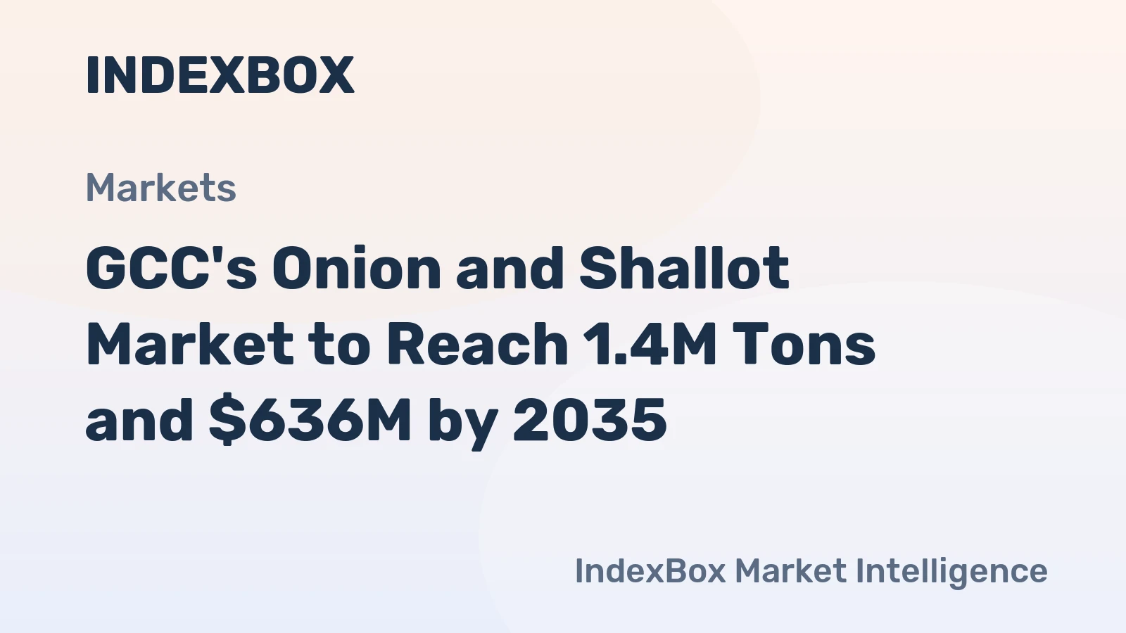 GCC's Onion and Shallot Market to Reach 1.4M Tons and $636M by 2035