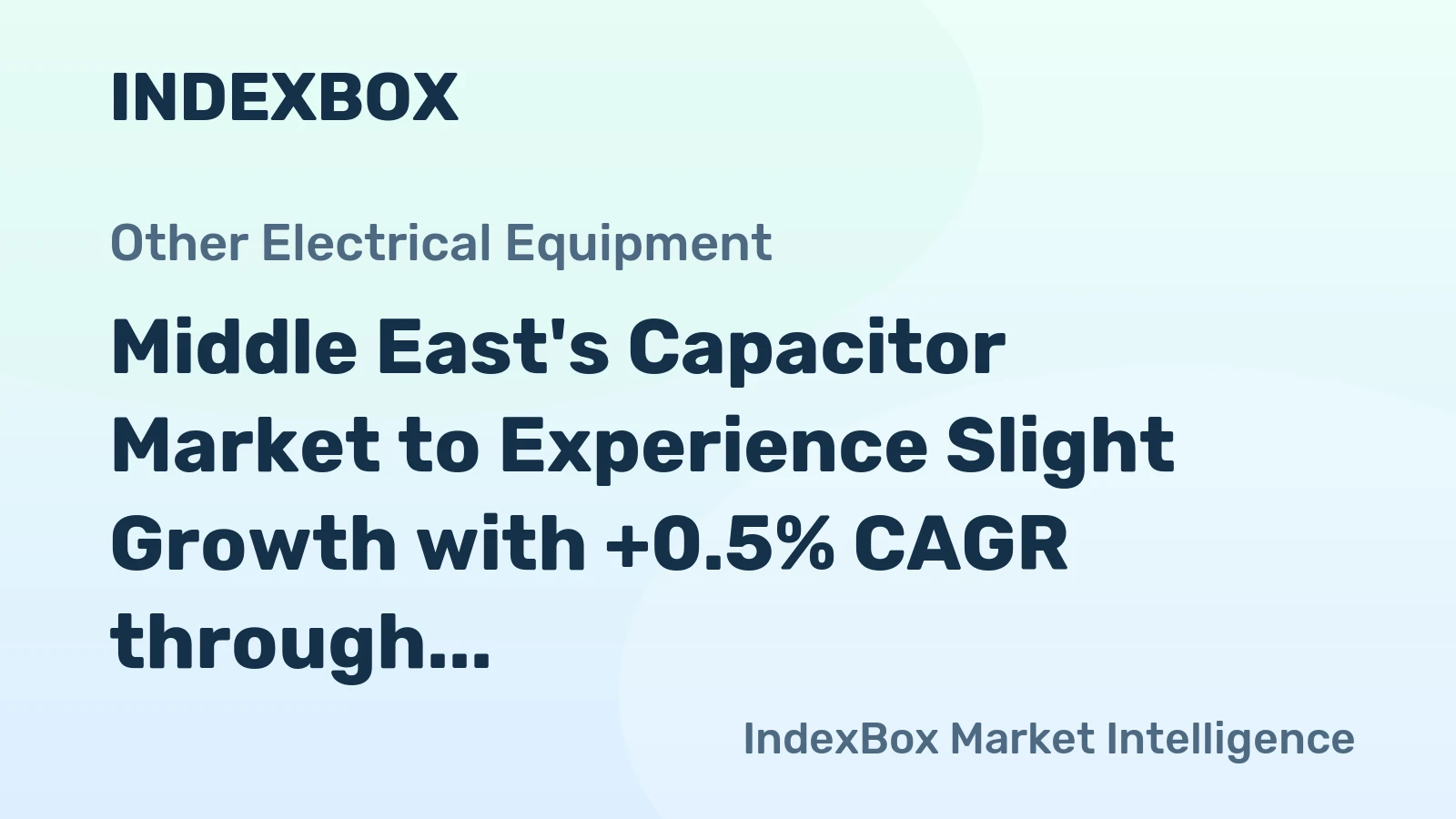 Middle East's Capacitor Market to Experience Slight Growth with +0.5% CAGR through 2035