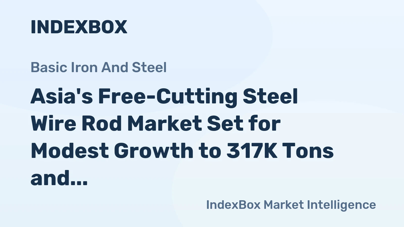 Asia's Free-Cutting Steel Wire Rod Market Set for Modest Growth to 317K Tons and $359M by 2035