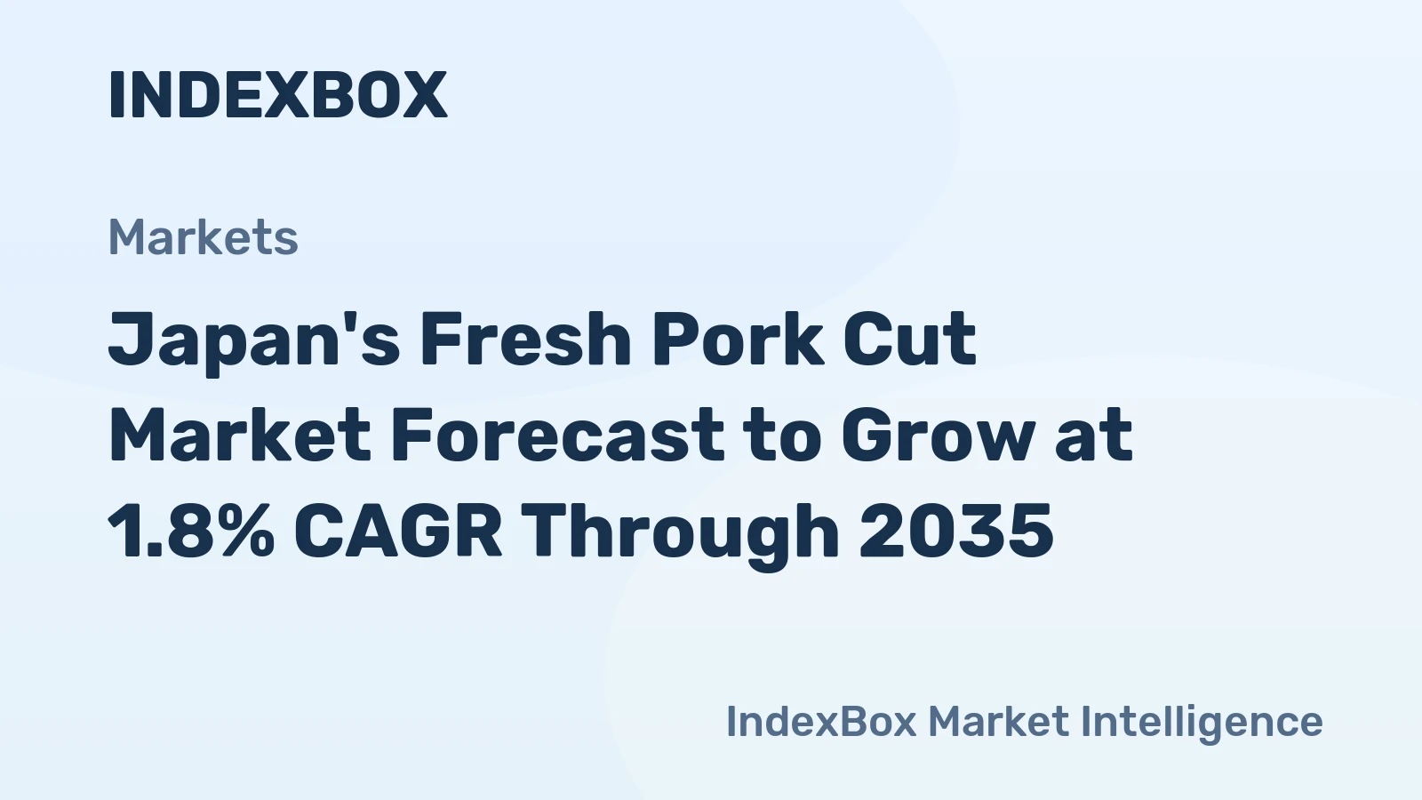 Japan's Fresh Pork Cut Market Forecast to Grow at 1.8% CAGR Through 2035