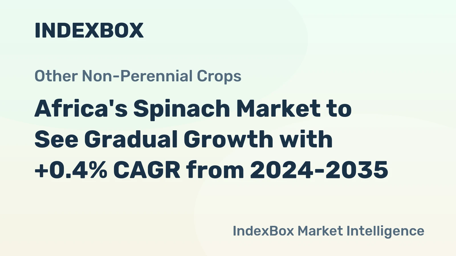 Africa's Spinach Market to See Gradual Growth with +0.4% CAGR from 2024-2035