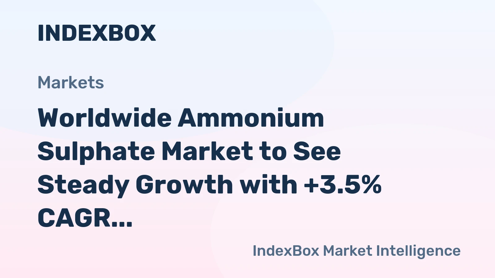 Worldwide Ammonium Sulphate Market to See Steady Growth with +3.5% CAGR, Reaching $13.5B by 2035