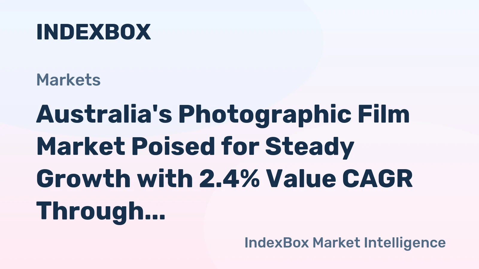 Australia's Photographic Film Market Poised for Steady Growth with 2.4% Value CAGR Through 2035