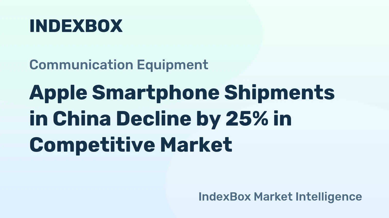 Apple Smartphone Shipments in China Decline by 25% in Competitive Market