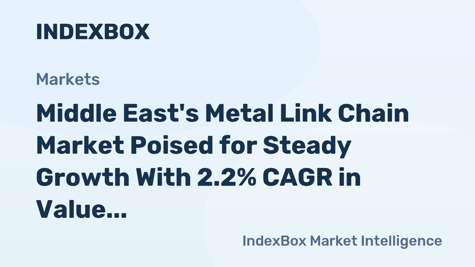 Middle East's Metal Link Chain Market Poised for Steady Growth With 2.2% CAGR in Value Through 2035