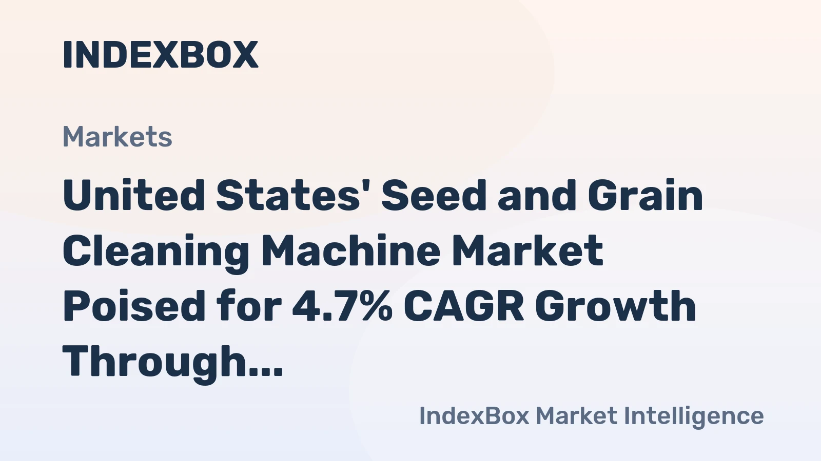 United States' Seed and Grain Cleaning Machine Market Poised for 4.7% CAGR Growth Through 2035