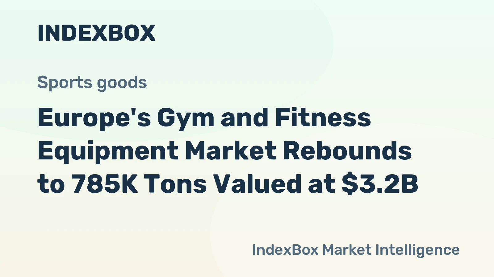 Europe's Gym and Fitness Equipment Market Rebounds to 785K Tons Valued at $3.2B