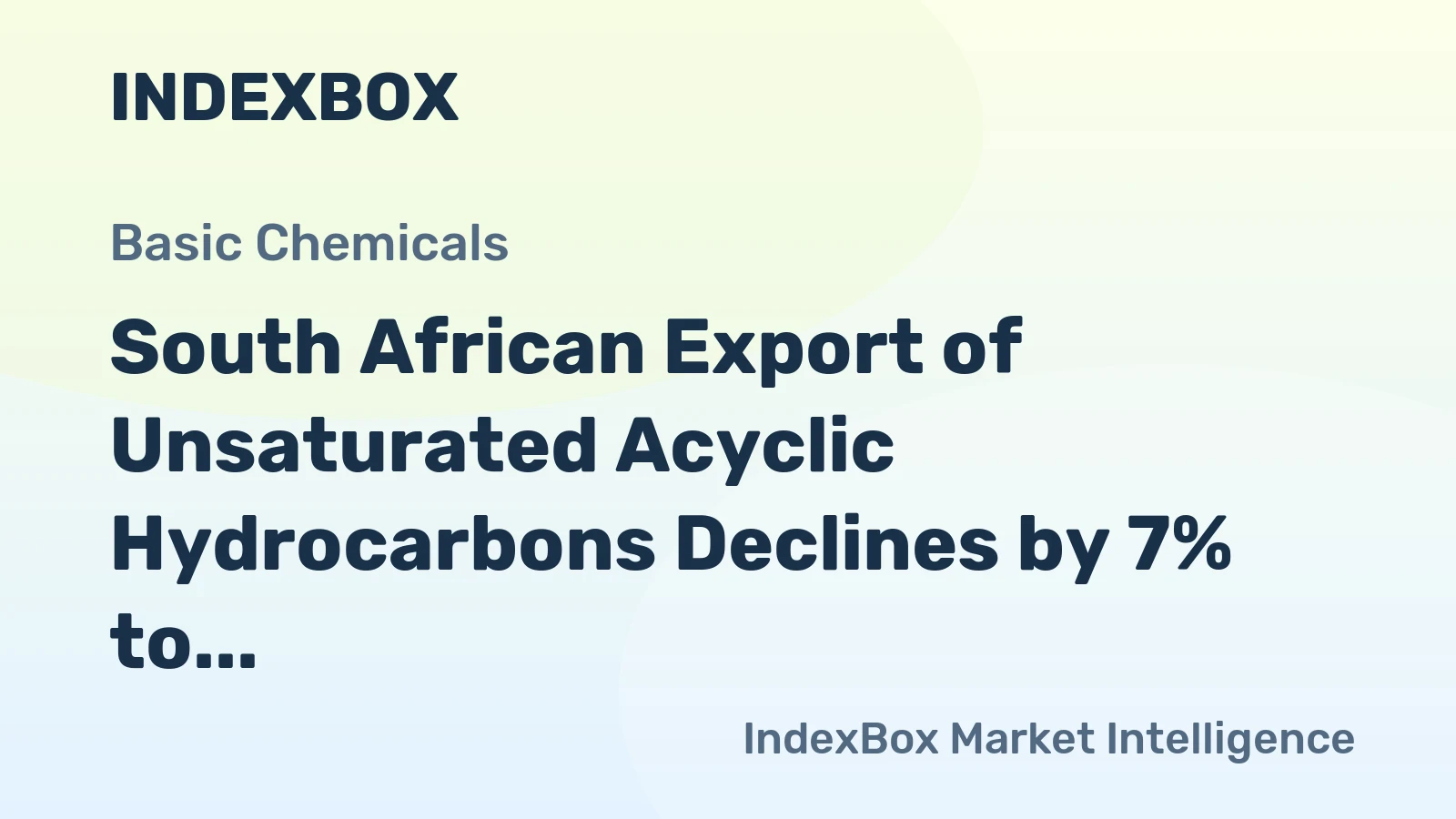South African Export of Unsaturated Acyclic Hydrocarbons Declines by 7% to $415M in 2023