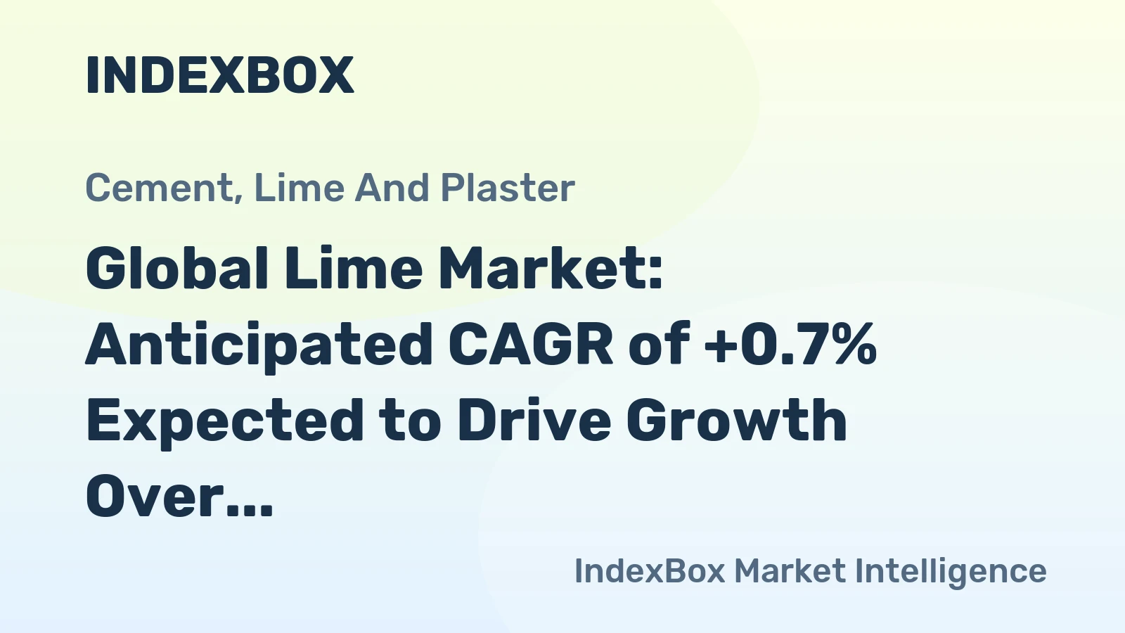 Global Lime Market: Anticipated CAGR of +0.7% Expected to Drive Growth Over Next Decade