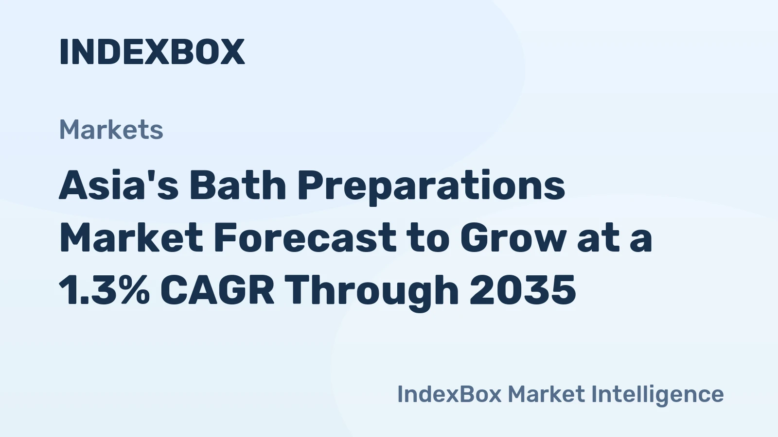 Asia's Bath Preparations Market Forecast to Grow at a 1.3% CAGR Through 2035