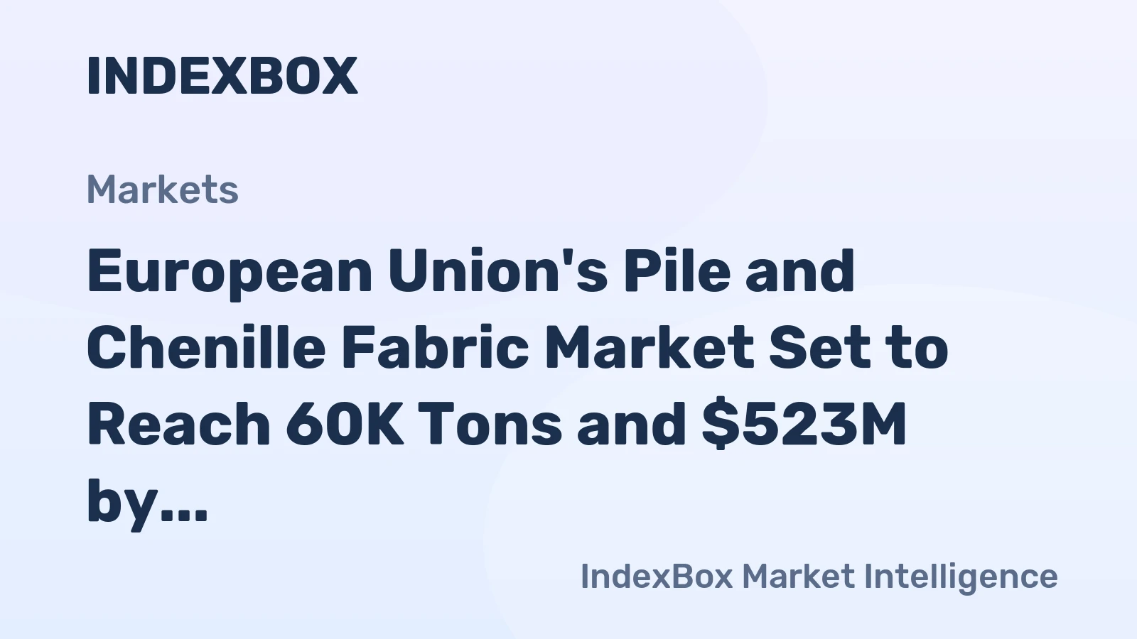 European Union's Pile and Chenille Fabric Market Set to Reach 60K Tons and $523M by 2035