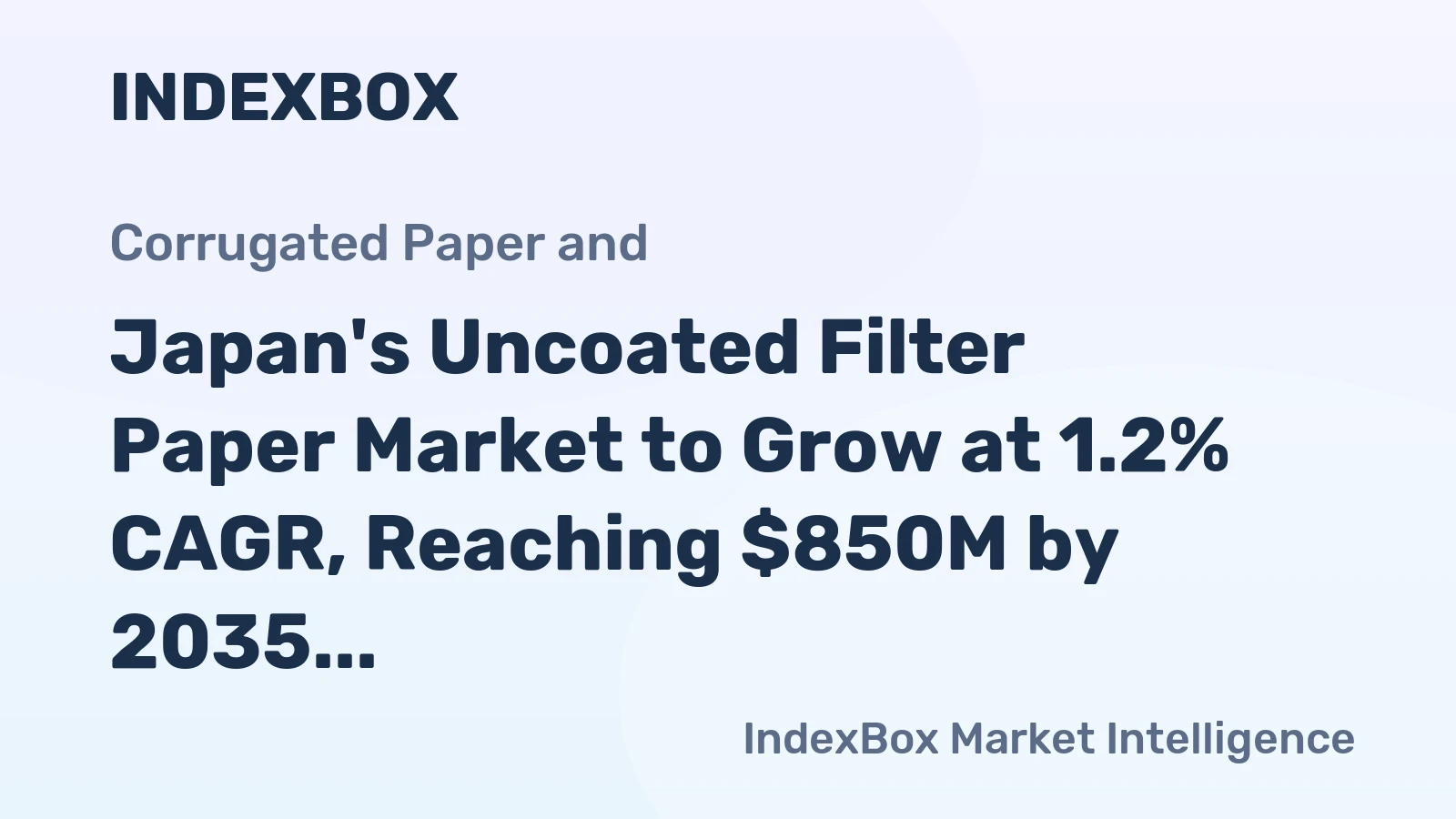 Japan's Uncoated Filter Paper Market to Grow at 1.2% CAGR, Reaching $850M by 2035