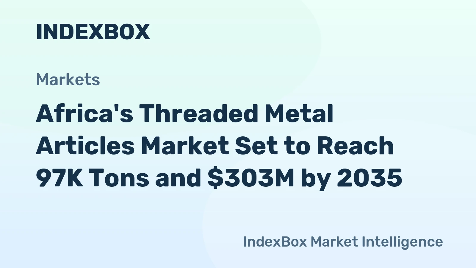 Africa's Threaded Metal Articles Market Set to Reach 97K Tons and $303M by 2035