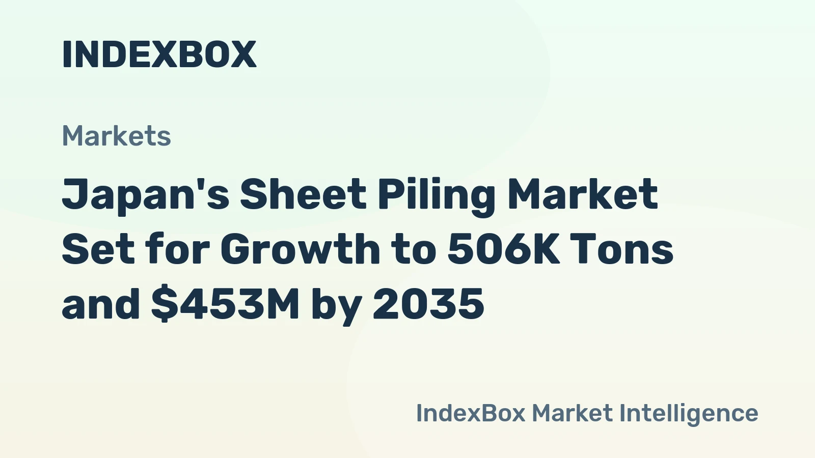 Japan's Sheet Piling Market Set for Growth to 506K Tons and $453M by 2035