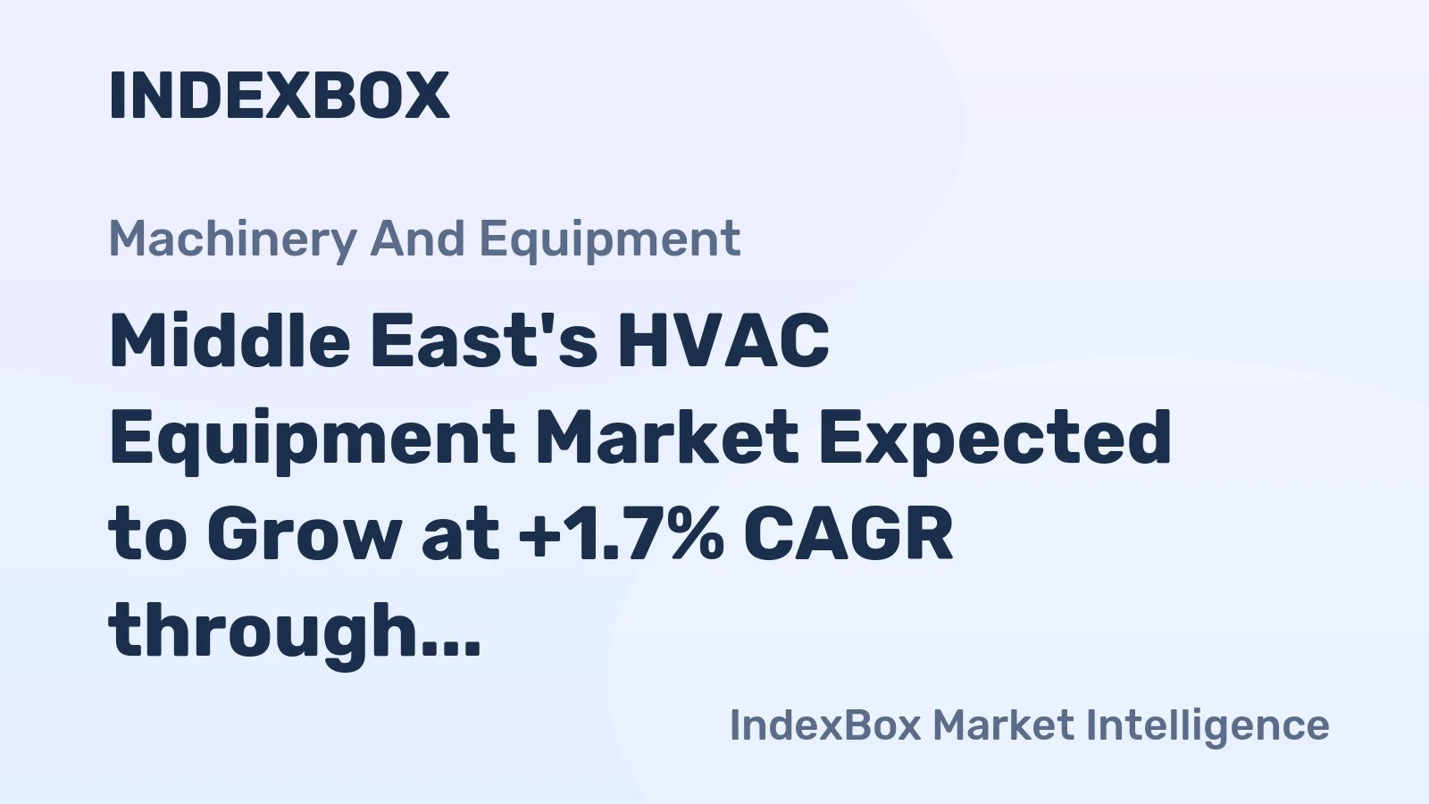 Middle East's HVAC Equipment Market Expected to Grow at +1.7% CAGR through 2035