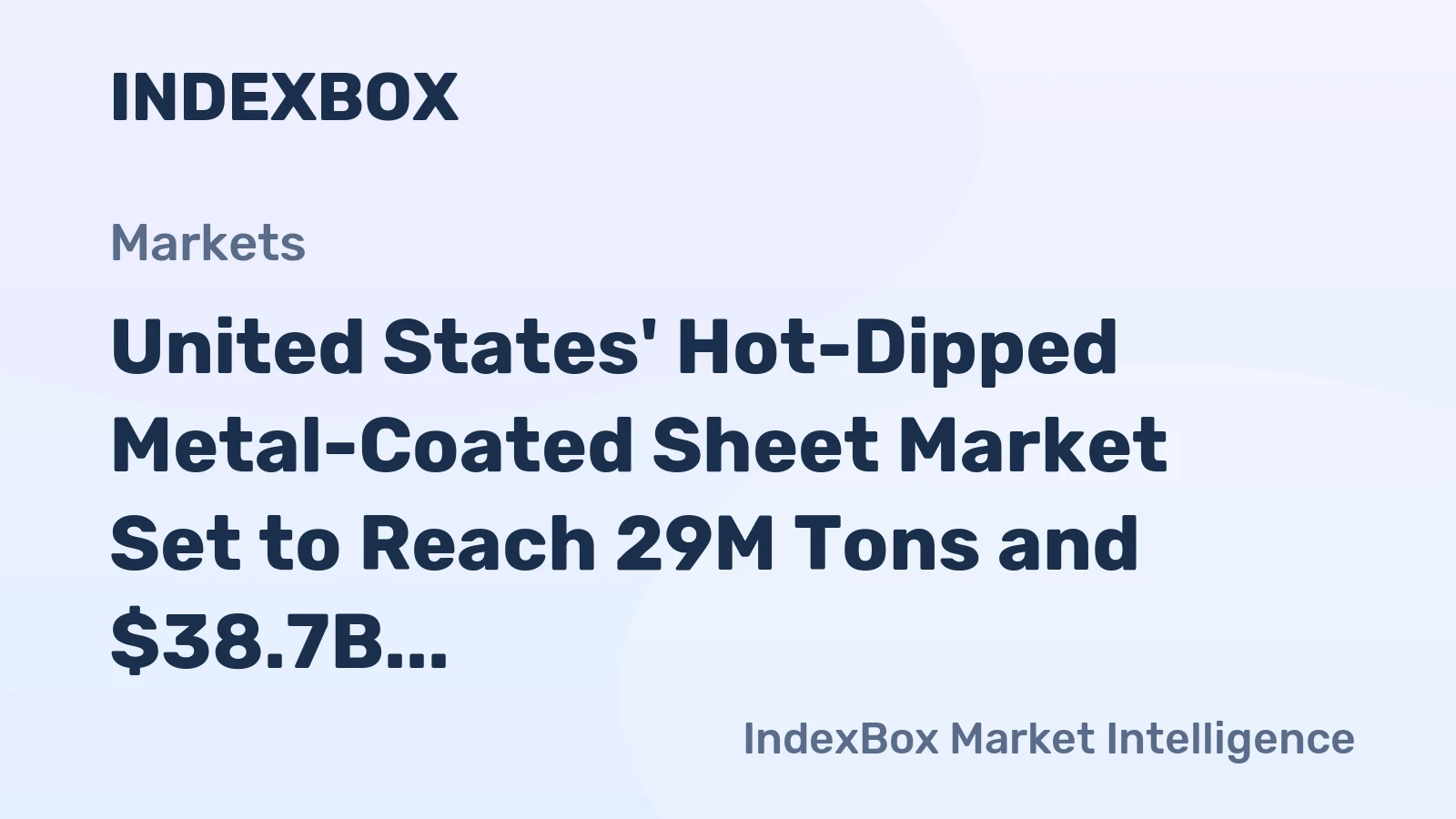 United States' Hot-Dipped Metal-Coated Sheet Market Set to Reach 29M Tons and $38.7B by 2035