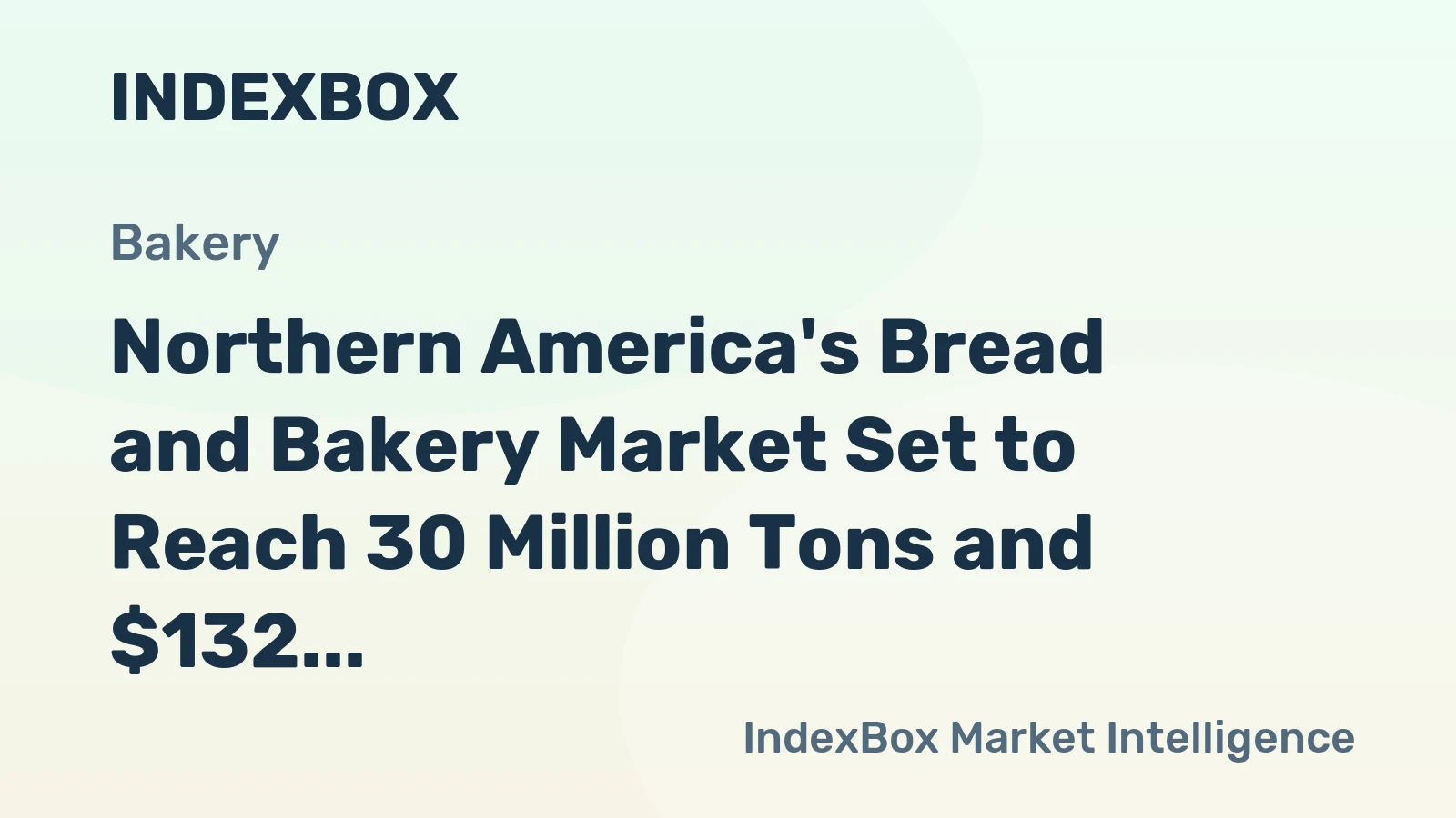 Northern America's Bread and Bakery Market Set to Reach 30 Million Tons and $132 Billion by 2035