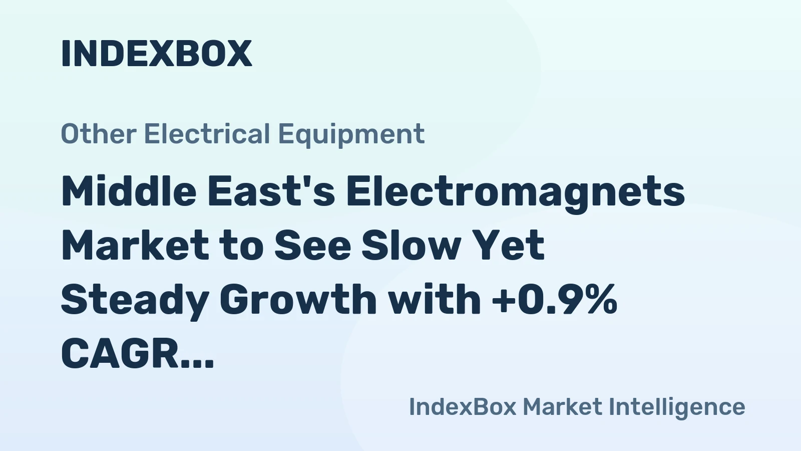 Middle East's Electromagnets Market to See Slow Yet Steady Growth with +0.9% CAGR to Reach $356M by 2035