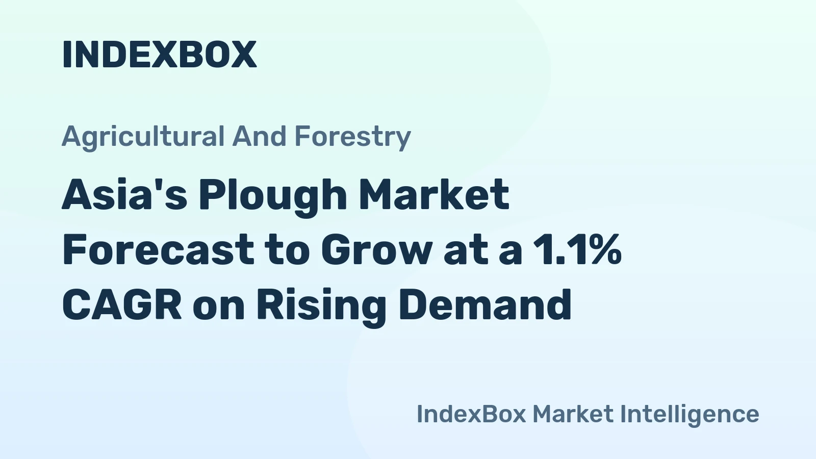 Asia's Plough Market Forecast to Grow at a 1.1% CAGR on Rising Demand