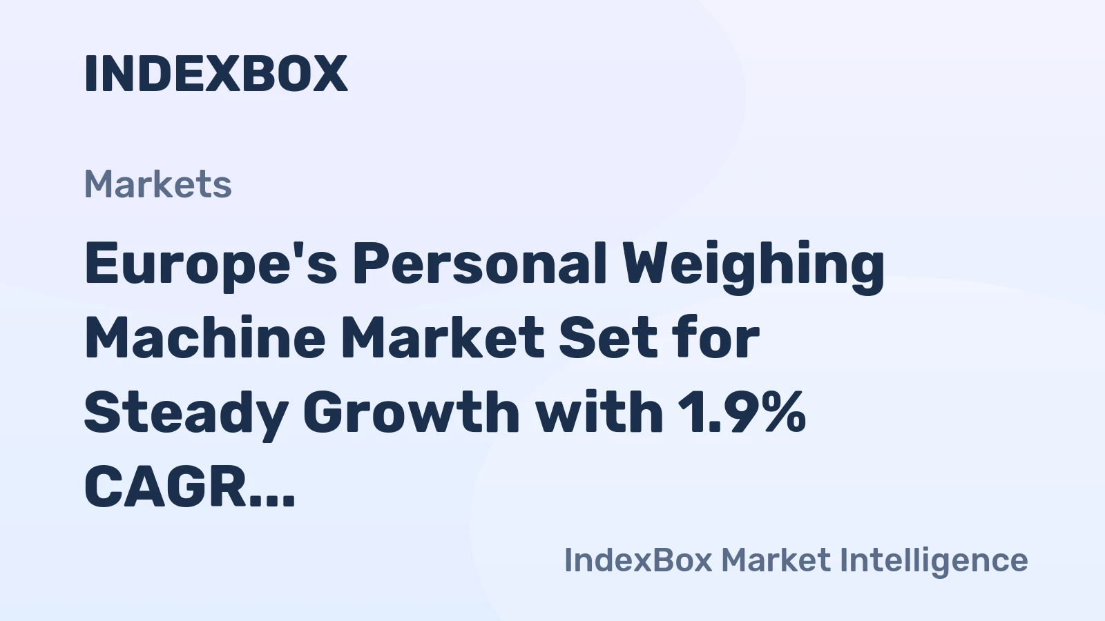 Europe's Personal Weighing Machine Market Set for Steady Growth with 1.9% CAGR Through 2035