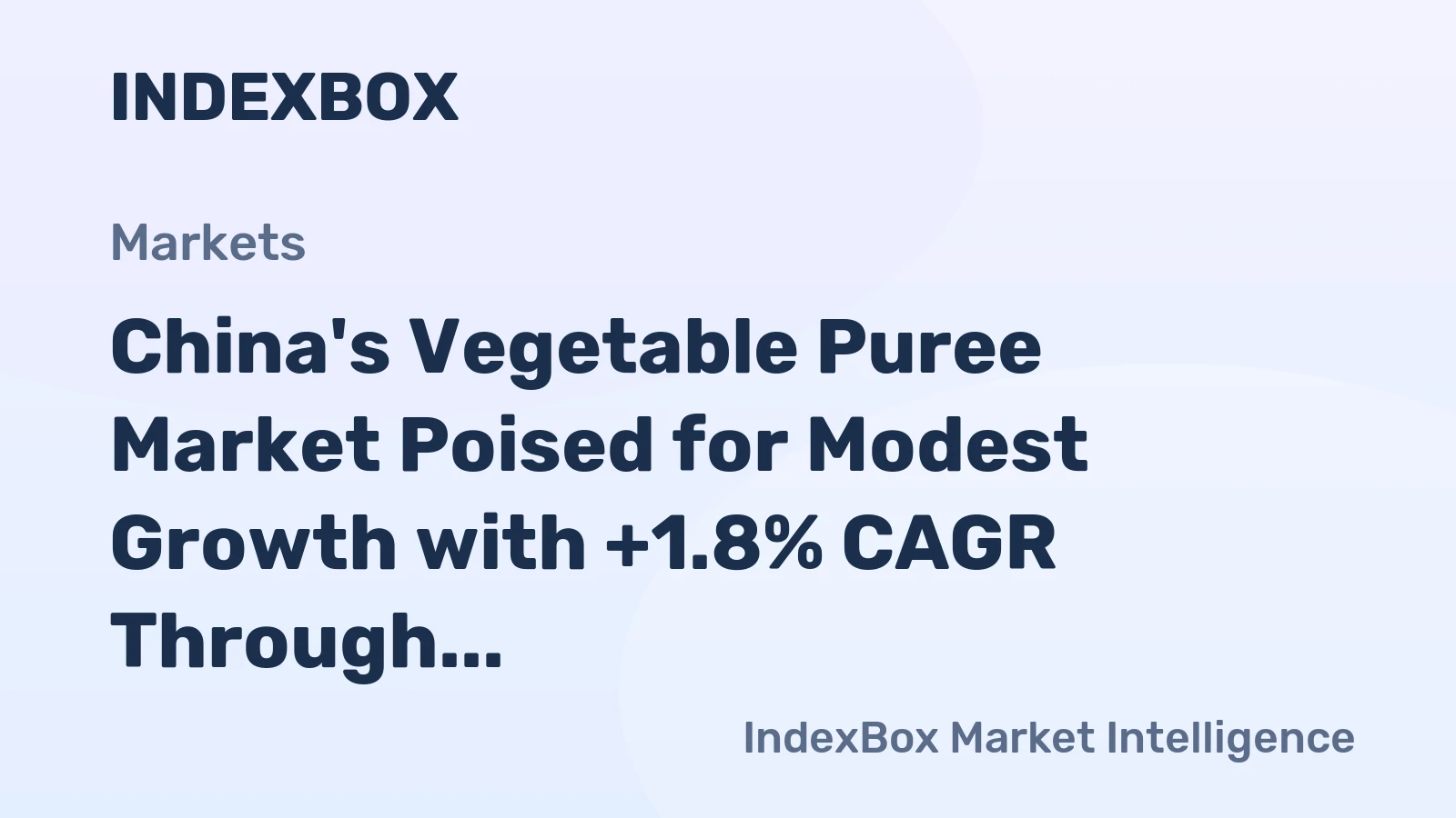China's Vegetable Puree Market Poised for Modest Growth with +1.8% CAGR Through 2035