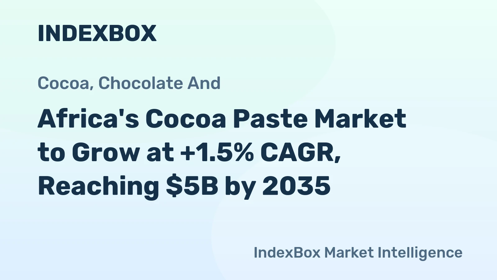 Africa's Cocoa Paste Market to Grow at +1.5% CAGR, Reaching $5B by 2035