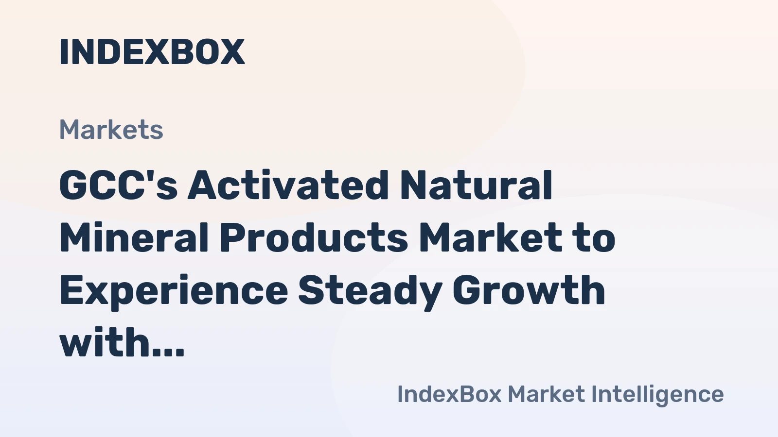 GCC's Activated Natural Mineral Products Market to Experience Steady Growth with +2.5% CAGR by 2035