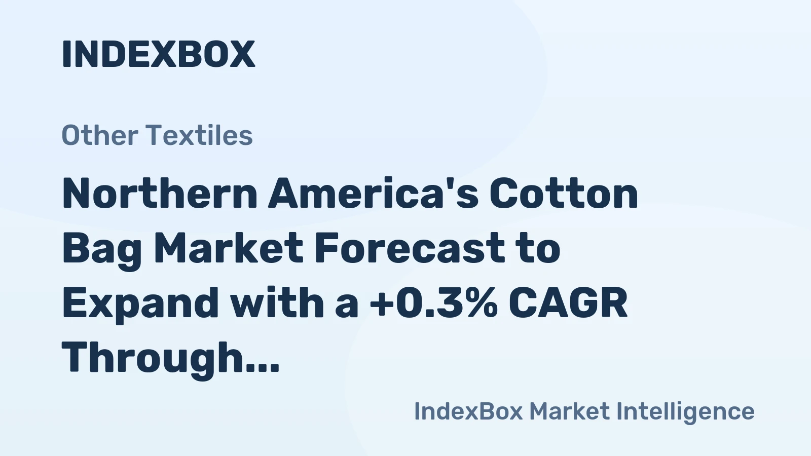 Northern America's Cotton Bag Market Forecast to Expand with a +0.3% CAGR Through 2035