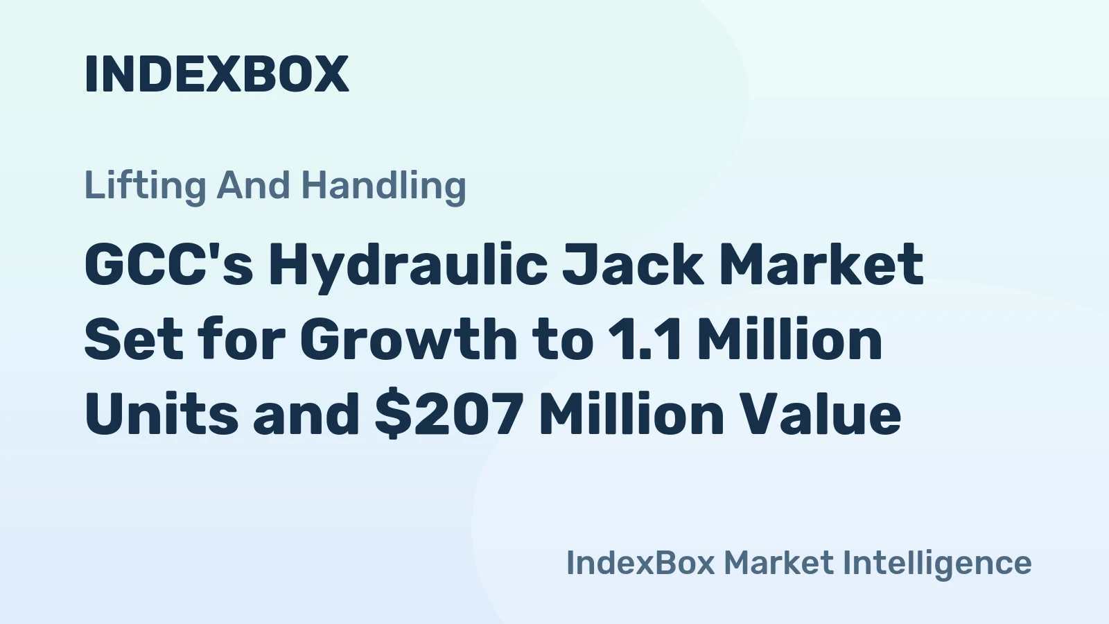 GCC's Hydraulic Jack Market Set for Growth to 1.1 Million Units and $207 Million Value