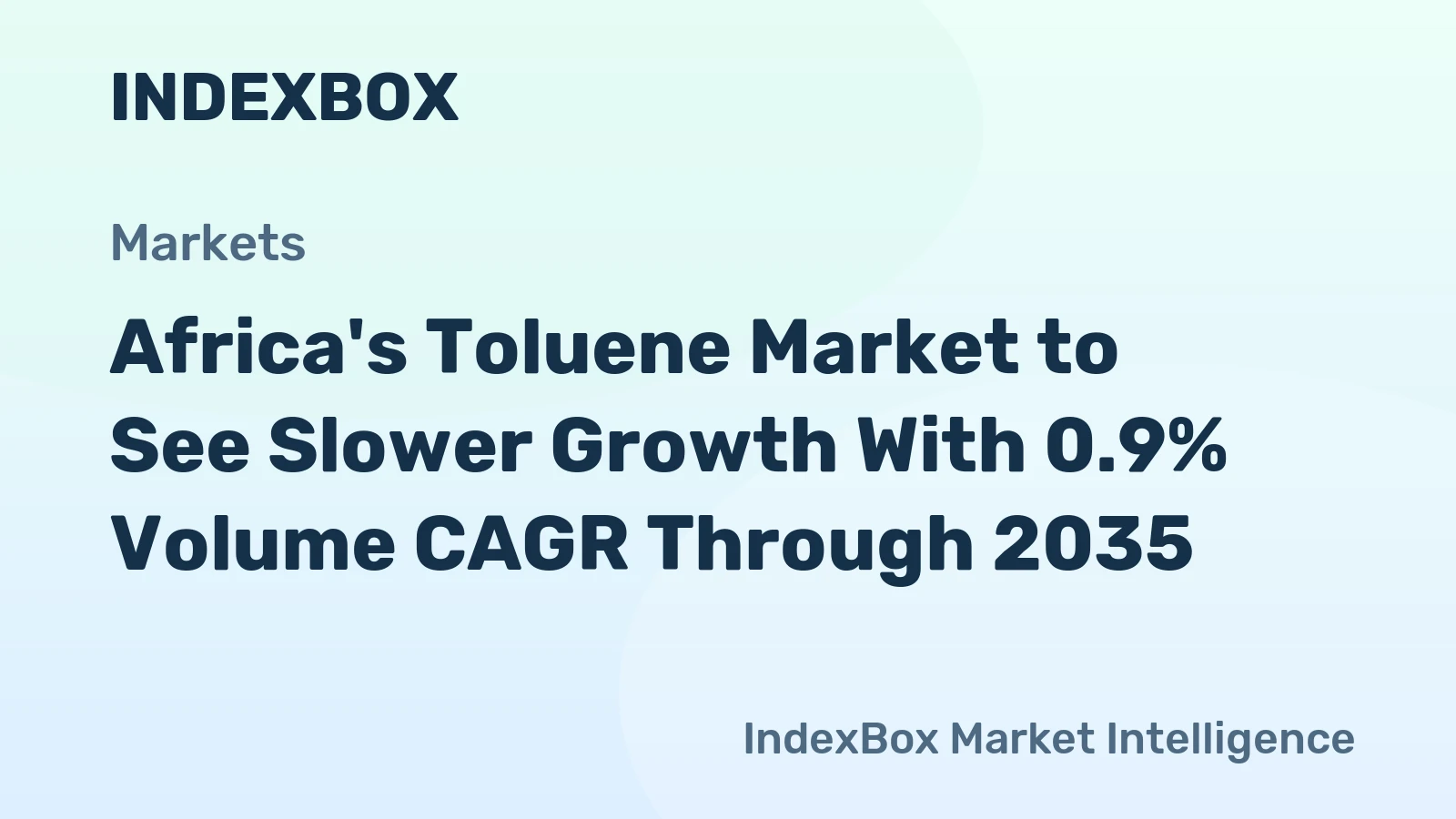 Africa's Toluene Market to See Slower Growth With 0.9% Volume CAGR Through 2035