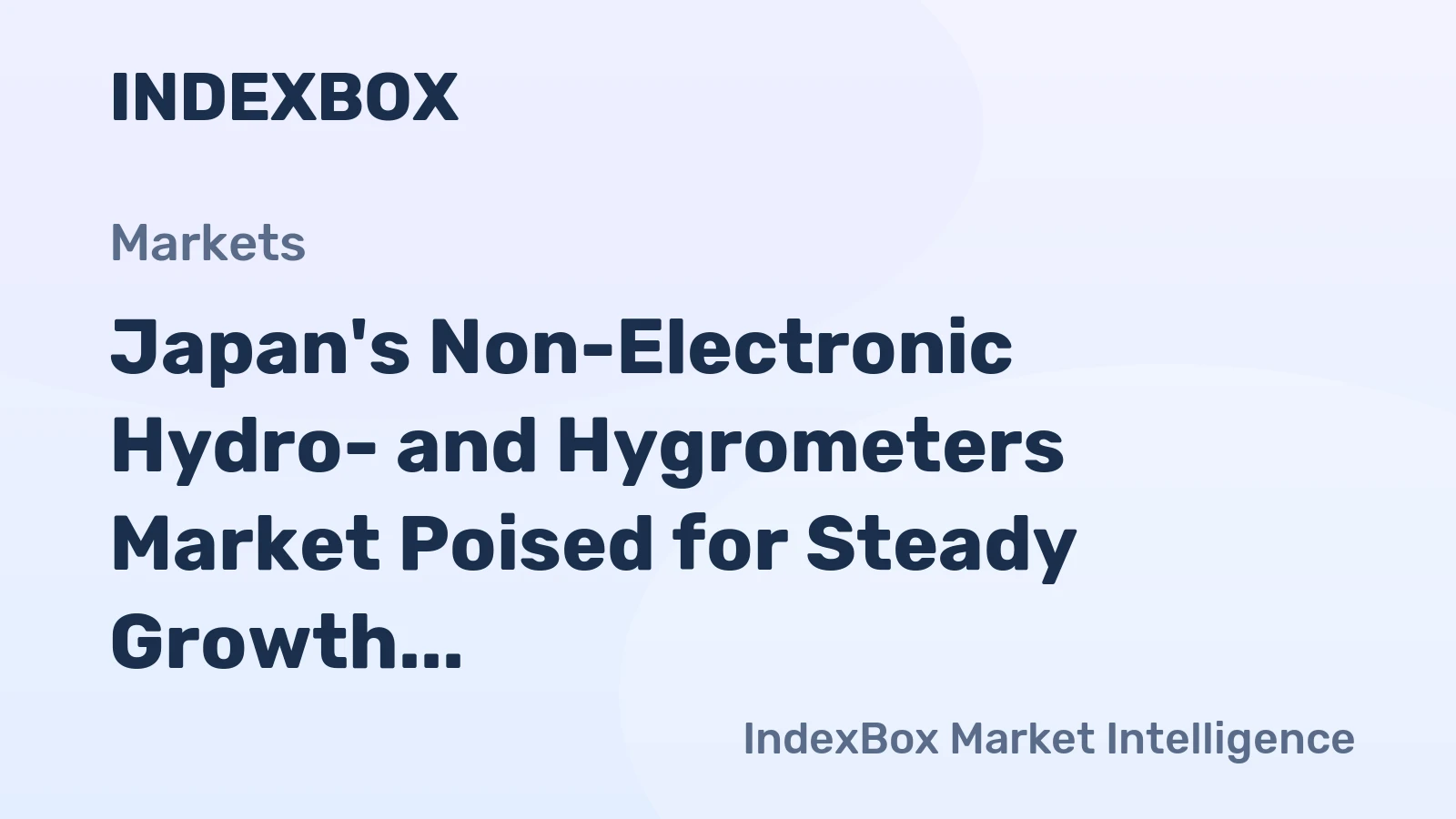 Japan's Non-Electronic Hydro- and Hygrometers Market Poised for Steady Growth With a 6.2% CAGR in Value Through 2035