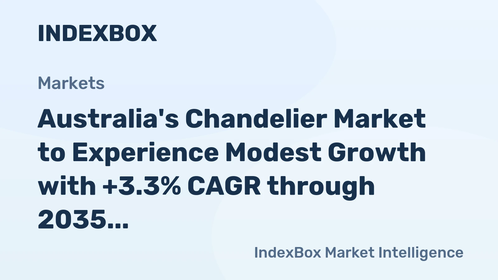 Australia's Chandelier Market to Experience Modest Growth with +3.3% CAGR through 2035