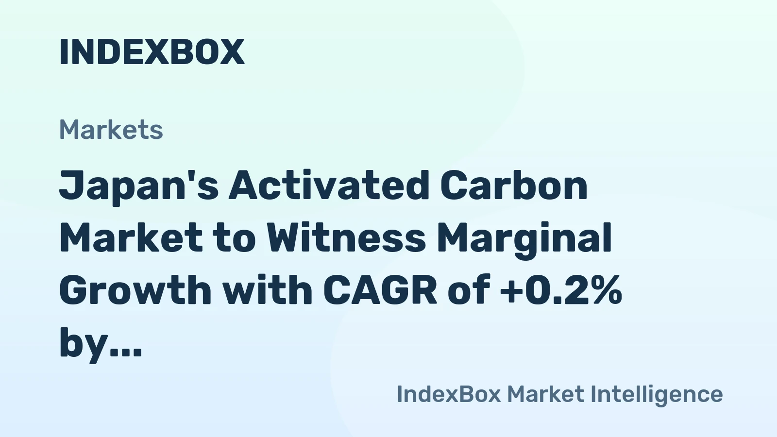 Japan's Activated Carbon Market to Witness Marginal Growth with CAGR of +0.2% by 2035