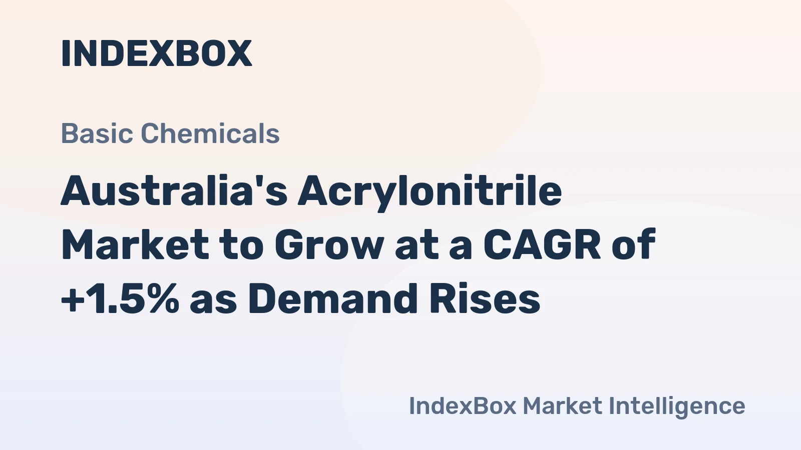 Australia's Acrylonitrile Market to Grow at a CAGR of +1.5% as Demand Rises