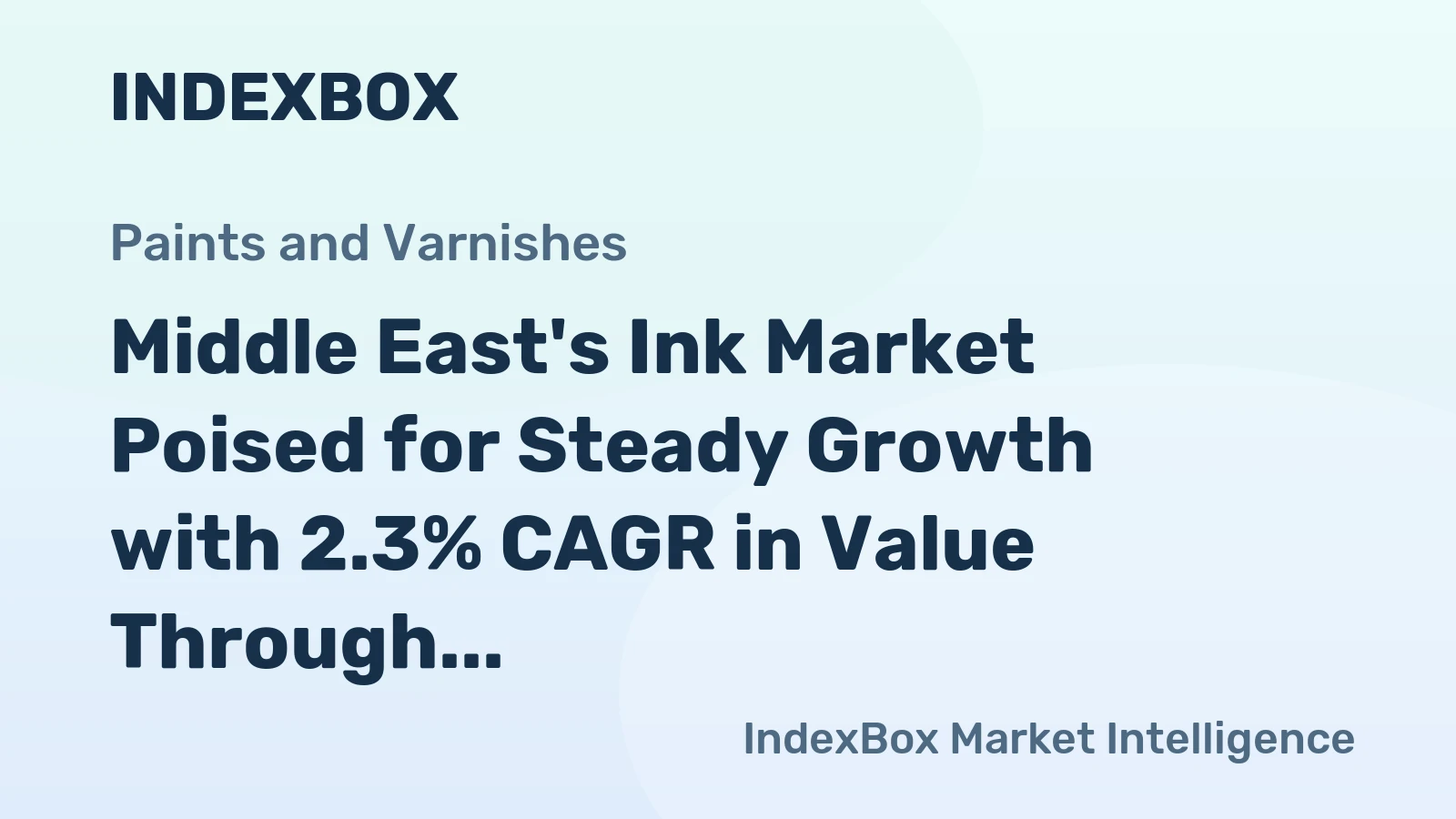 Middle East's Ink Market Poised for Steady Growth with 2.3% CAGR in Value Through 2035