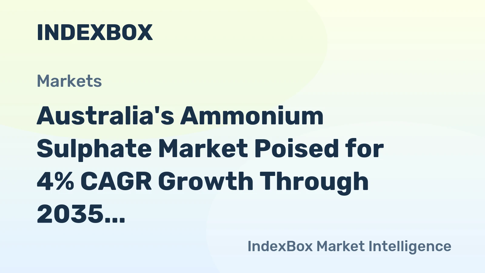Australia's Ammonium Sulphate Market Poised for 4% CAGR Growth Through 2035
