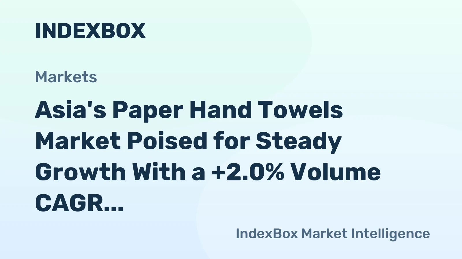 Asia's Paper Hand Towels Market Poised for Steady Growth With a +2.0% Volume CAGR Through 2035