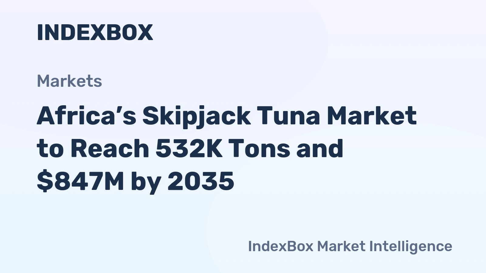 Africa’s Skipjack Tuna Market to Reach 532K Tons and $847M by 2035