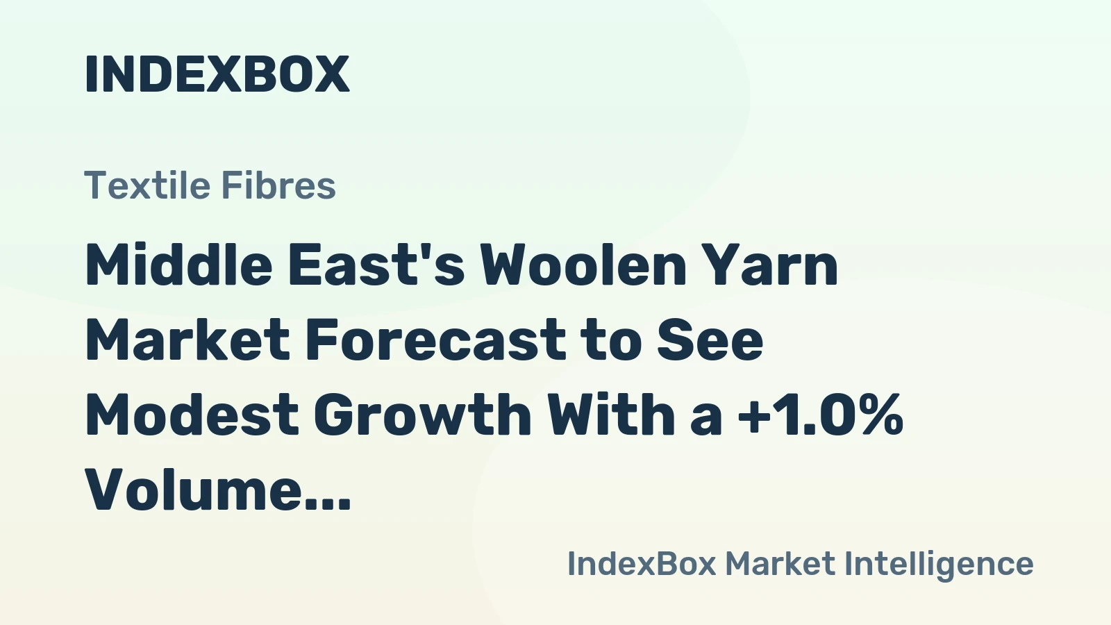 Middle East's Woolen Yarn Market Forecast to See Modest Growth With a +1.0% Volume CAGR