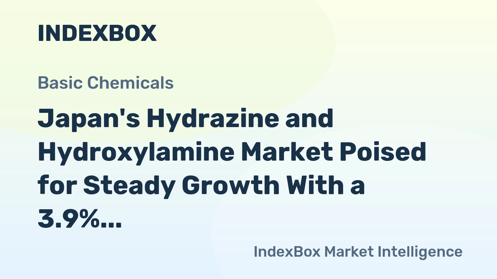 Japan's Hydrazine and Hydroxylamine Market Poised for Steady Growth With a 3.9% CAGR in Value Through 2035