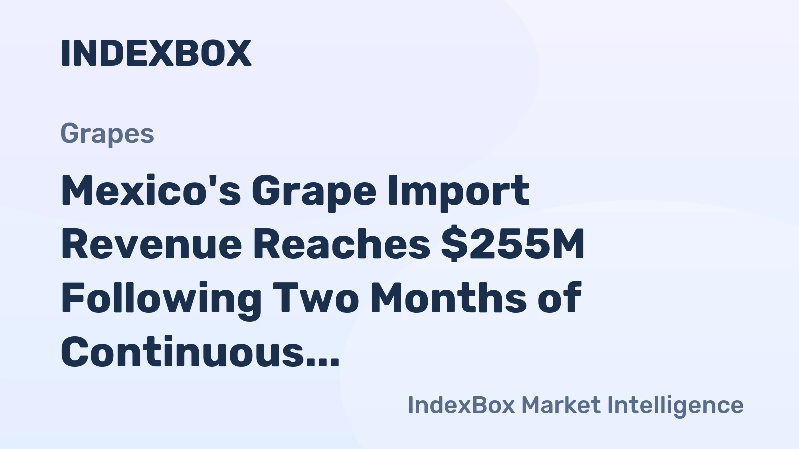 Mexico's Grape Import Revenue Reaches $255M Following Two Months of Continuous Growth in 2023