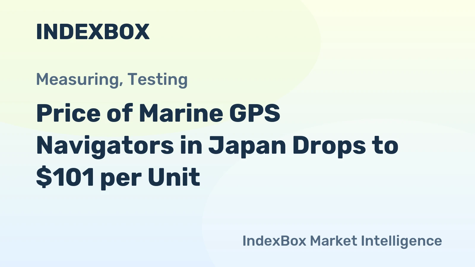 Price of Marine GPS Navigators in Japan Drops to $101 per Unit