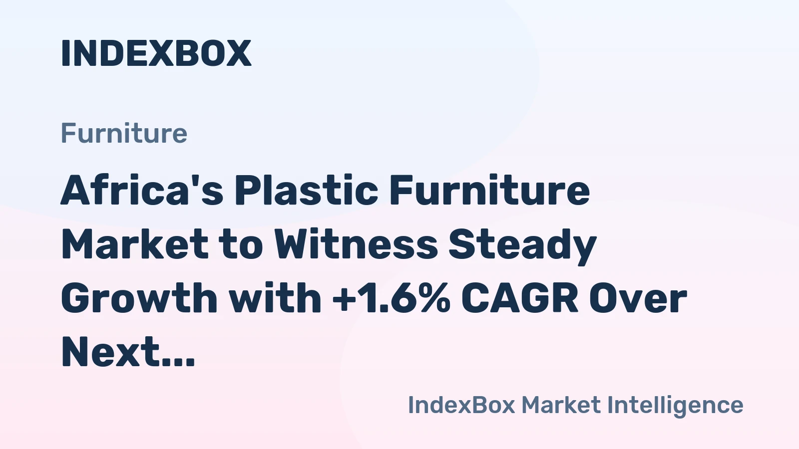 Africa's Plastic Furniture Market to Witness Steady Growth with +1.6% CAGR Over Next Decade