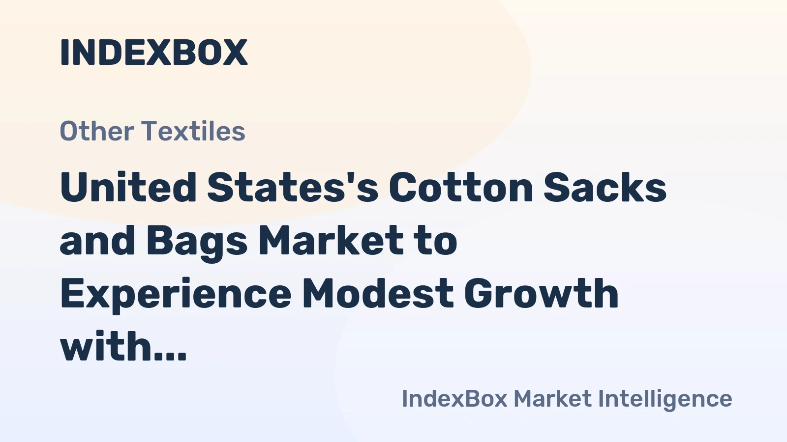 United States's Cotton Sacks and Bags Market to Experience Modest Growth with +1.0% CAGR