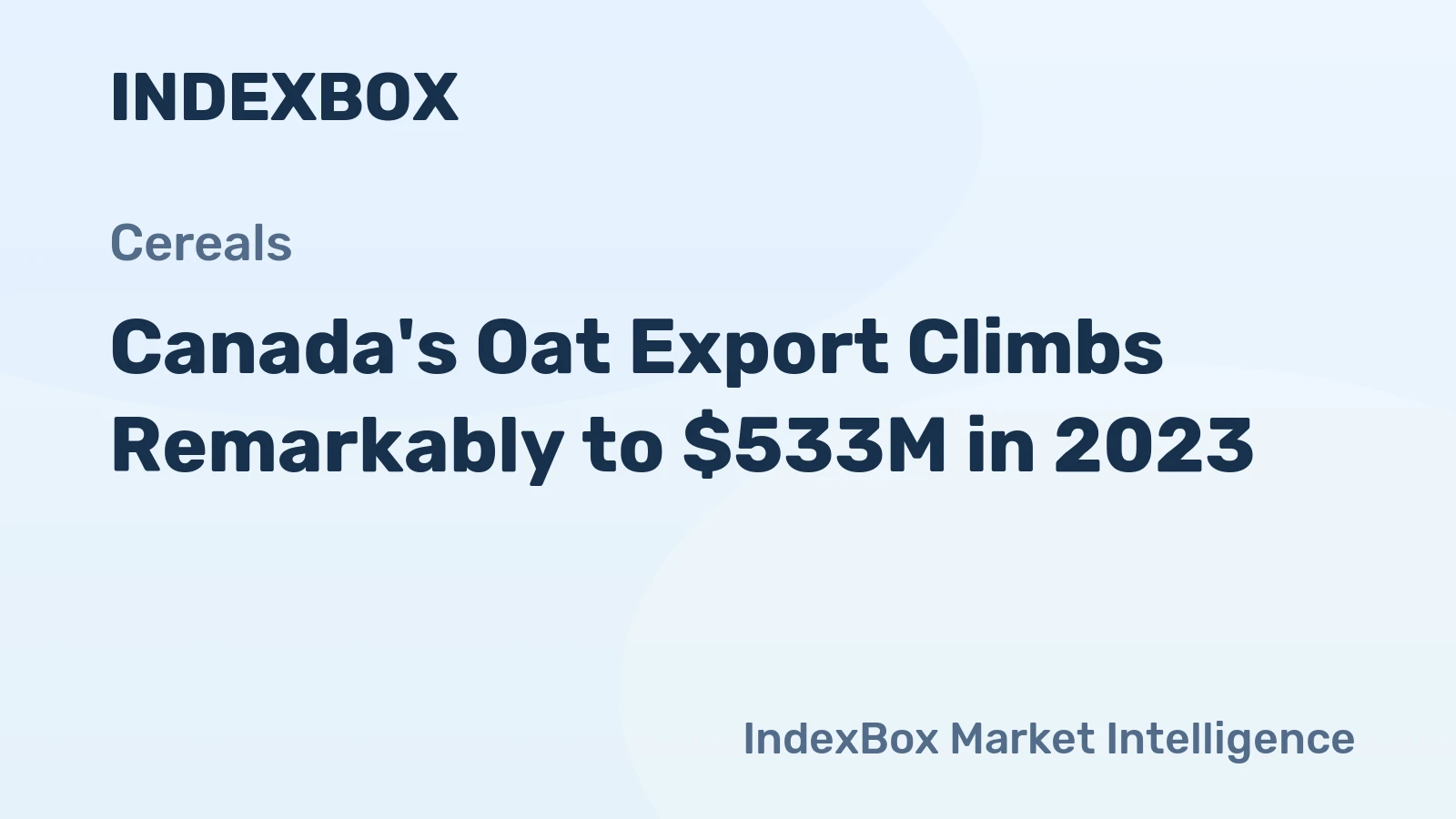 Canada's Oat Export Climbs Remarkably to $533M in 2023
