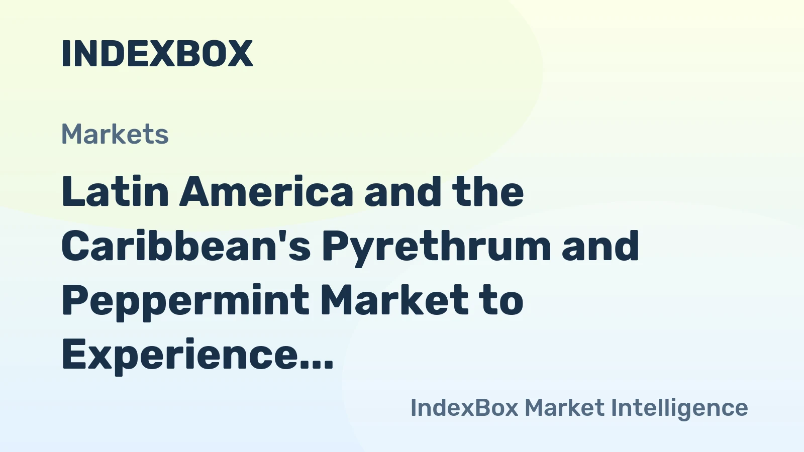 Latin America and the Caribbean's Pyrethrum and Peppermint Market to Experience Slow Growth with +0.2% CAGR in Volume by 2035