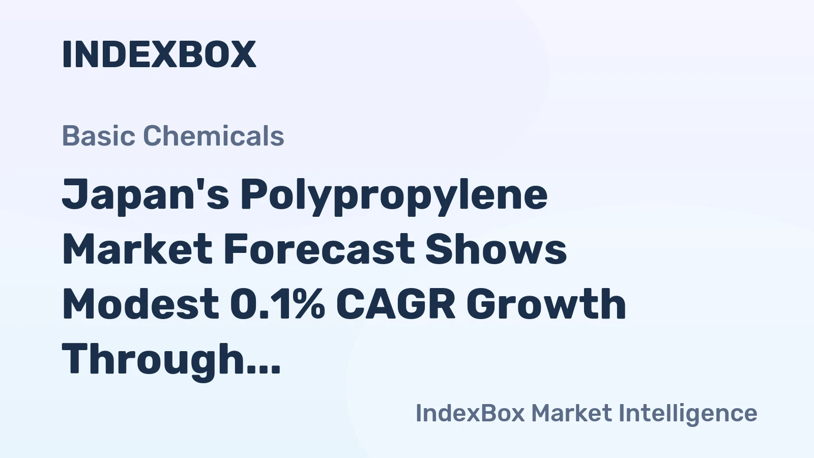 Japan's Polypropylene Market Forecast Shows Modest 0.1% CAGR Growth Through 2035