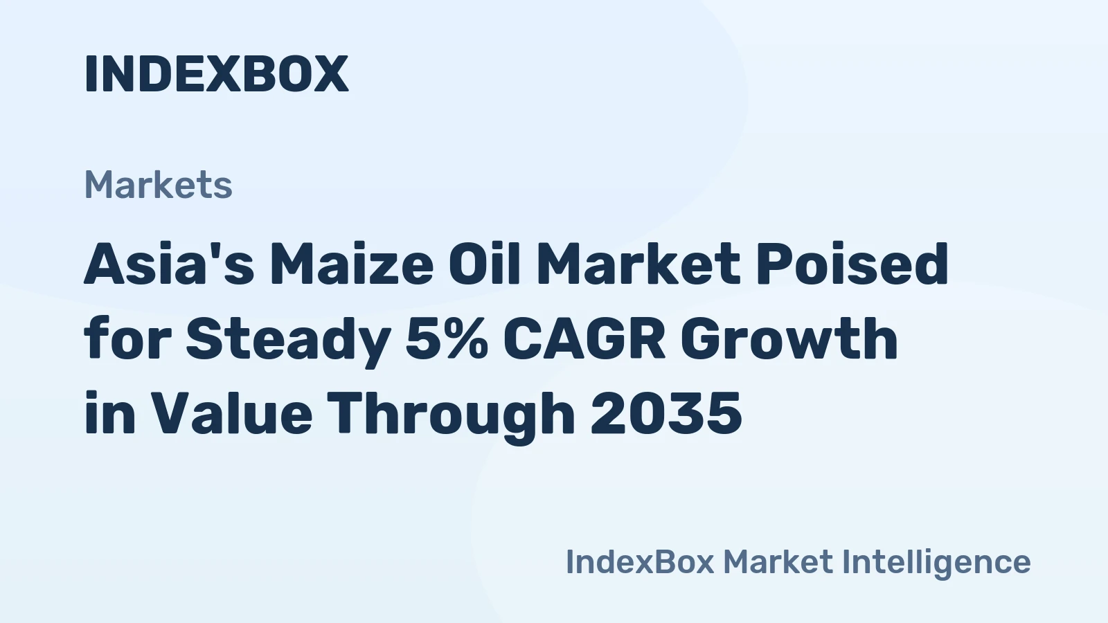 Asia's Maize Oil Market Poised for Steady 5% CAGR Growth in Value Through 2035