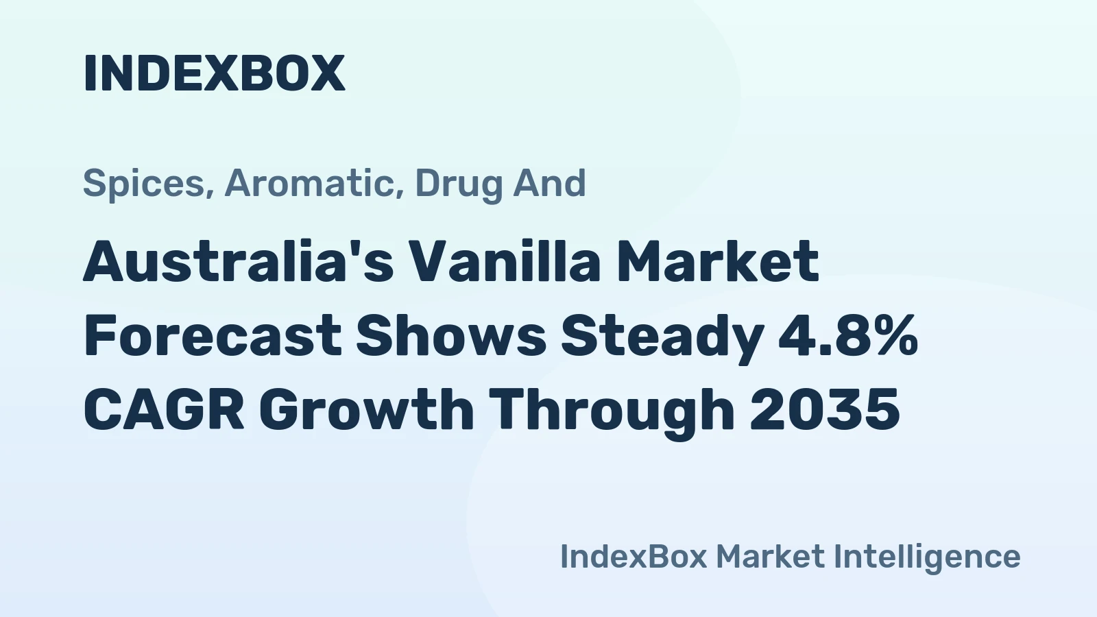 Australia's Vanilla Market Forecast Shows Steady 4.8% CAGR Growth Through 2035